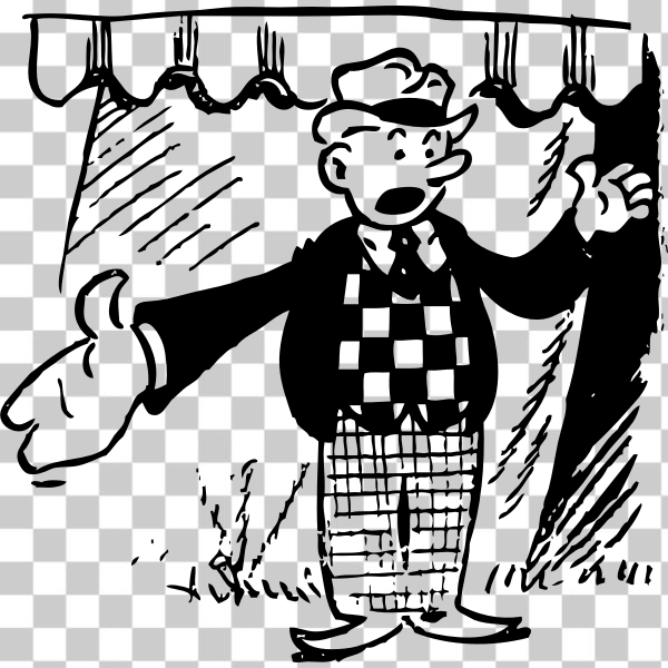 Free: SVG Vector illustration of sideshow barker - nohat.cc