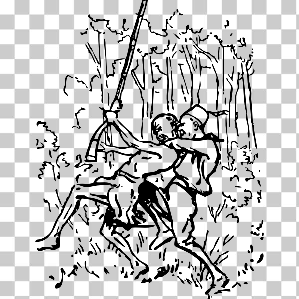 Free: SVG Vector illustration of soldier attack in ambush - nohat.cc