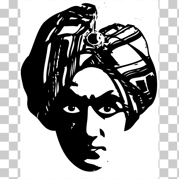 Free: SVG Vector illustration of spooky swami man - nohat.cc