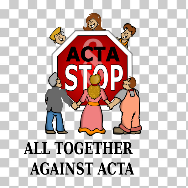 Free: SVG Vector illustration of Stop ACTA - nohat.cc