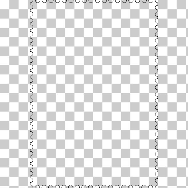 Free: SVG Vector illustration of toothed blank postage stamp template ...