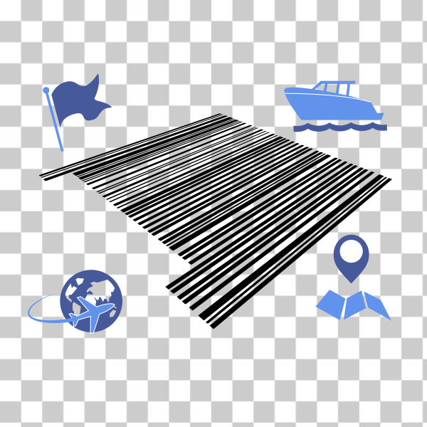 Free: SVG Vector illustration of travel barcode - nohat.cc