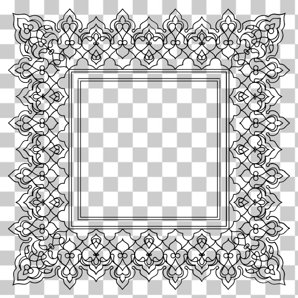 Free: SVG Vector illustration of wide spiky ornamental frame - nohat.cc