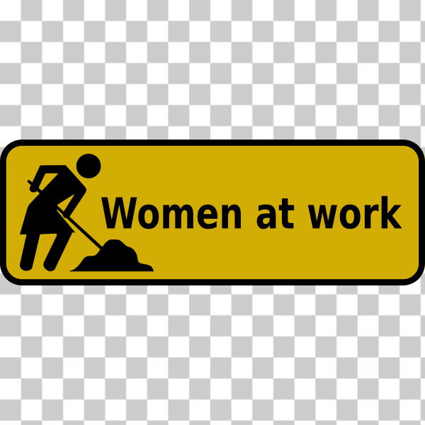 Free: SVG Vector illustration of women at work sign - nohat.cc