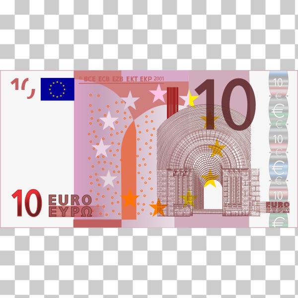 Free: SVG Vector image of 10 Euro banknote - nohat.cc