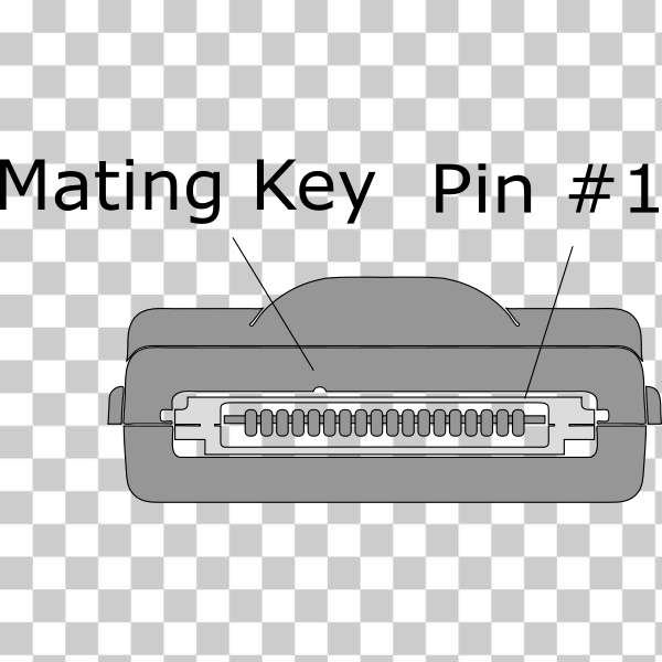 Free: SVG Vector image of 18 pin PDA connector - nohat.cc