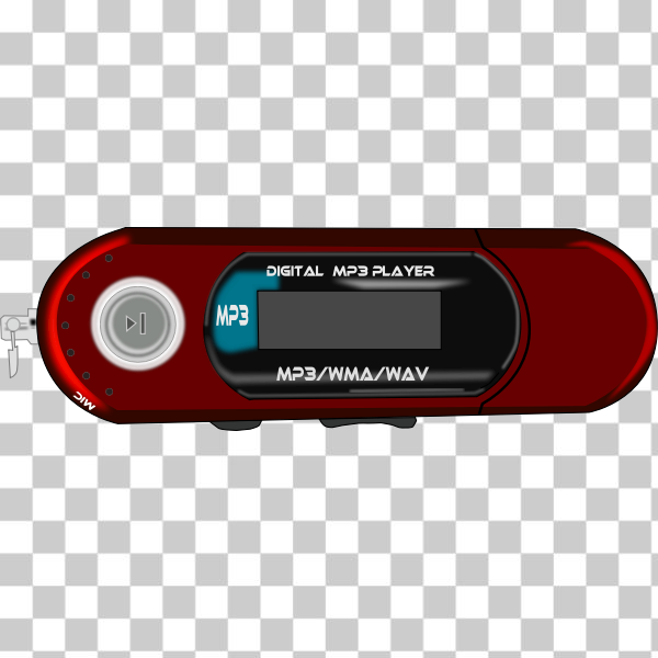 Free: SVG Vector image of a red MP3 player - nohat.cc