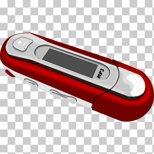 Free: SVG Vector image of a red MP3 player - nohat.cc