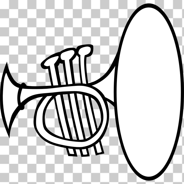 Free: SVG Vector image of a simple trumpet - nohat.cc