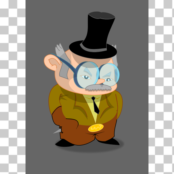 Free: SVG Vector image of a sneaky cartoon character - nohat.cc