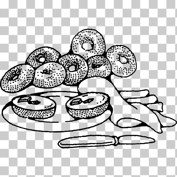 Free: SVG Vector image of bagels - nohat.cc