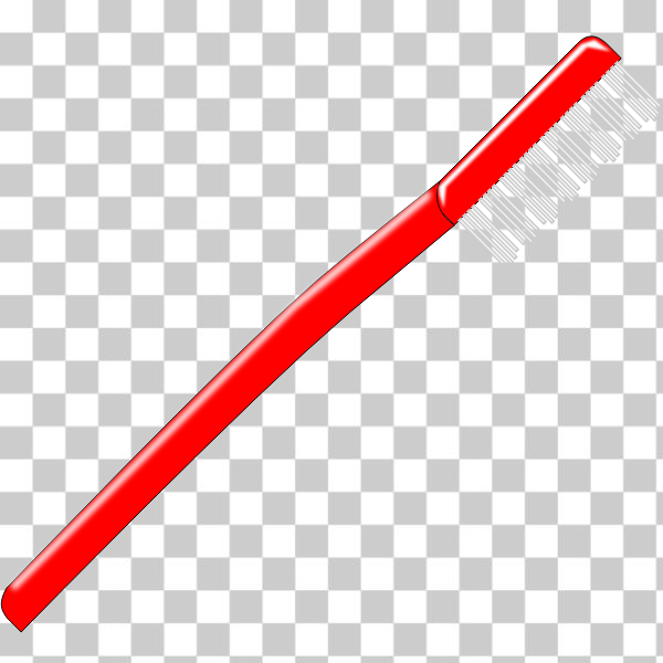 Free: SVG Vector image of basic red toothbrush - nohat.cc