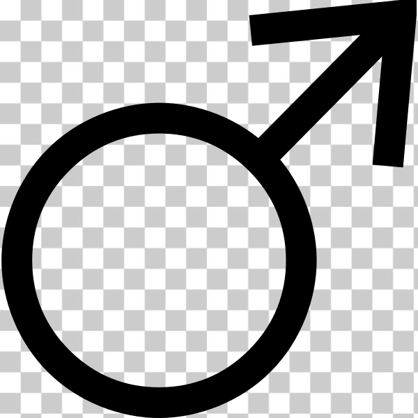 Free: SVG Vector image of black and white male symbol - nohat.cc