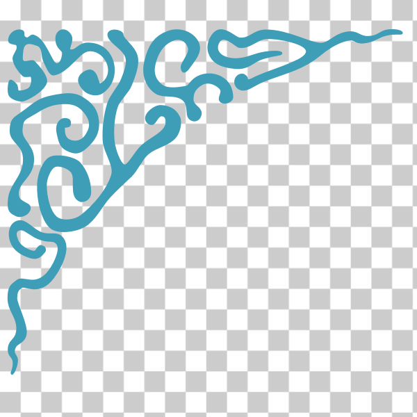 Free: SVG Vector image of blue corner frame decoration - nohat.cc