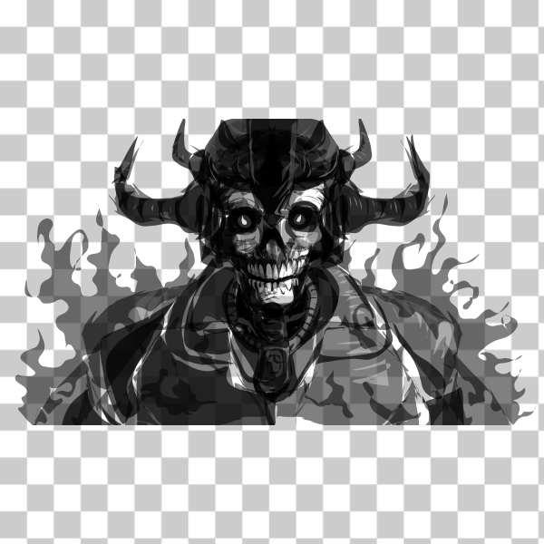 Free: SVG Vector image of burning evil skeleton - nohat.cc