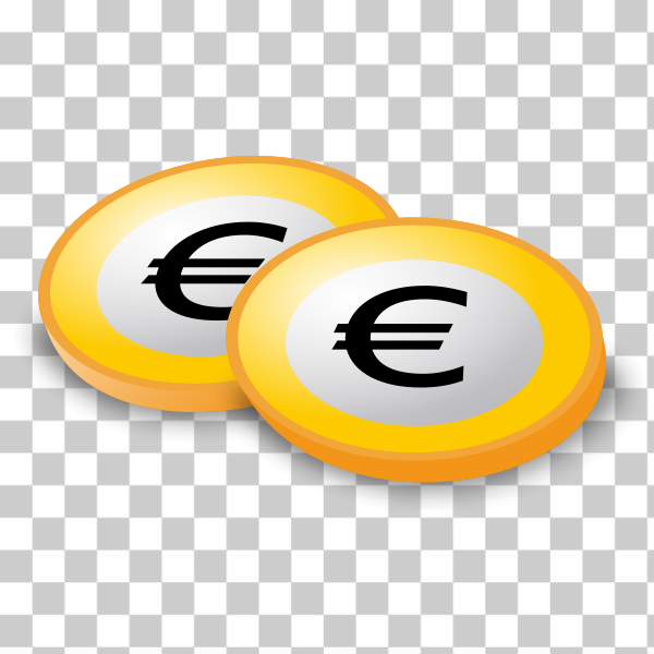 Free: SVG Vector image of coins with Euro logo - nohat.cc