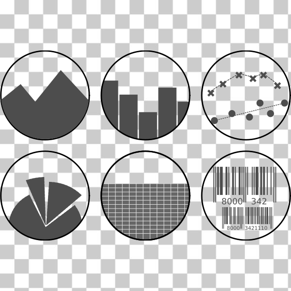 Free: SVG Vector image of grayscale spreadsheet icons set - nohat.cc