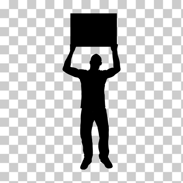 Free: SVG Vector image of man with a protest sign - nohat.cc