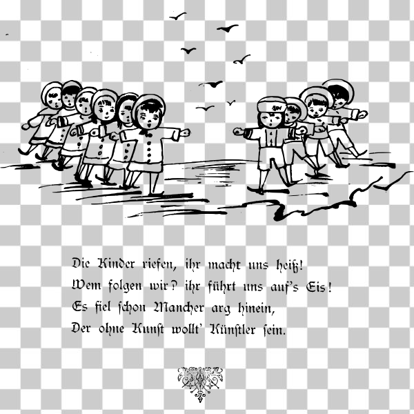 Free: SVG Vector image of marching children - nohat.cc