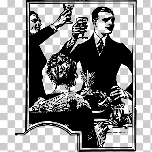 Free: SVG Vector image of men toasting - nohat.cc