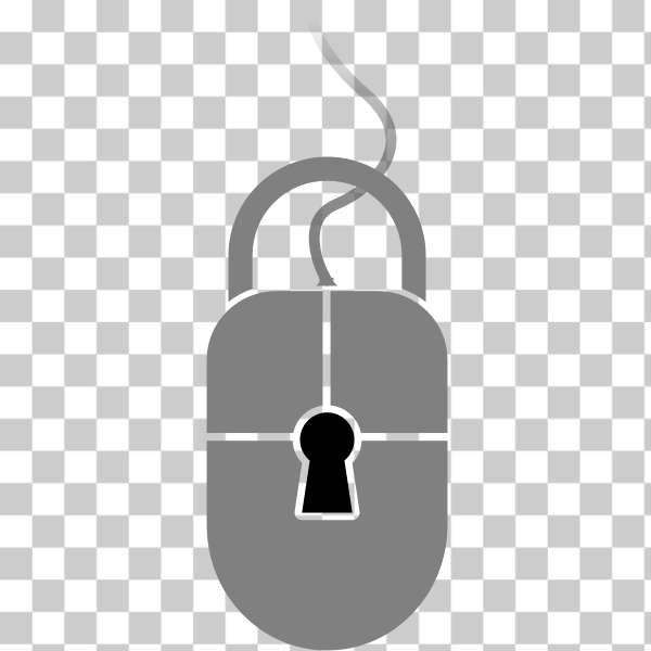 Free: SVG Vector image of mouse with lock - nohat.cc