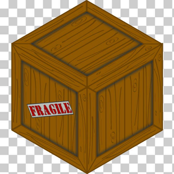 Free: SVG Vector image of of a wooden crate with a fragile load - nohat.cc