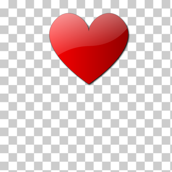 Free: SVG Vector image of red half shaded heart - nohat.cc