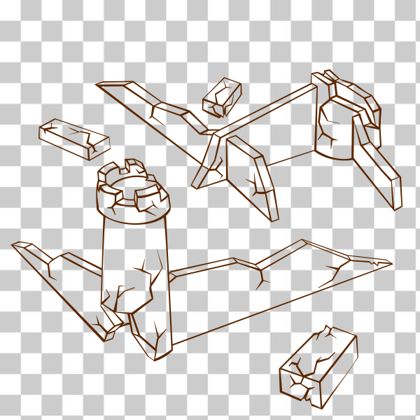 Free: SVG Vector image of role play game map icon for ruins - nohat.cc