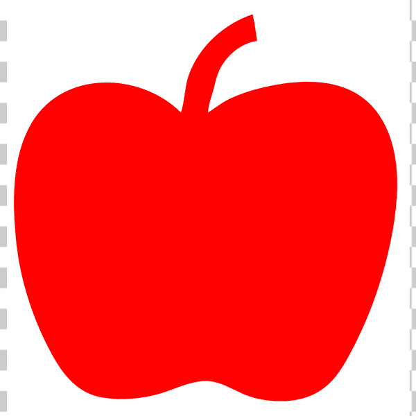Free: SVG Vector image of simple red apple outline - nohat.cc