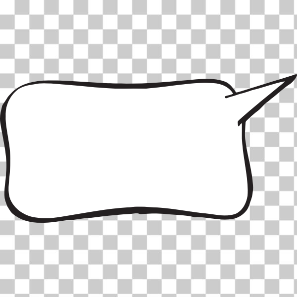 Free: SVG Vector image of thick border rectangular caption bubble for a ...
