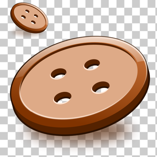 Free: SVG Vector image of two brown sewing buttons - nohat.cc