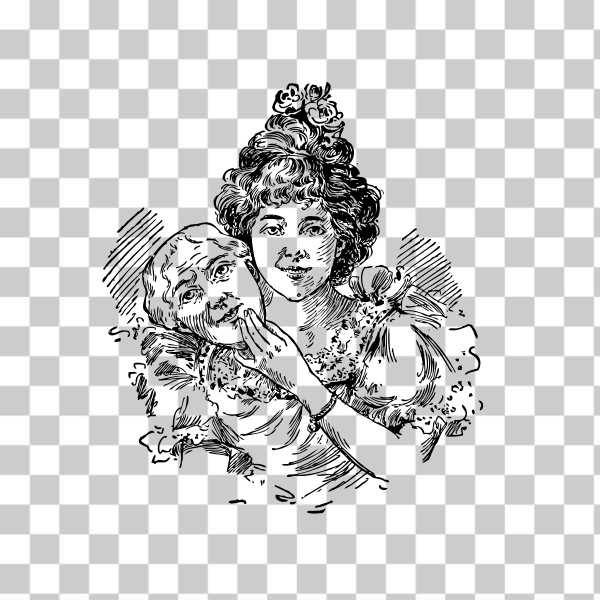 Free: SVG Vector image of two-faced woman - nohat.cc