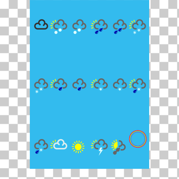 Free: SVG Vector image of weather forecast color symbols - nohat.cc