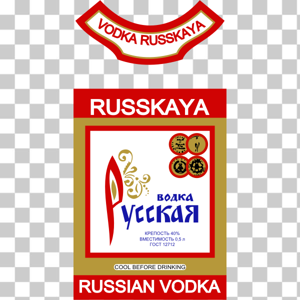 Free: SVG Vector label of Russian vodka - nohat.cc