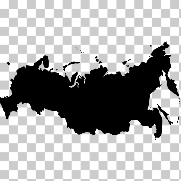 Free: SVG Vector outline map of Russia - nohat.cc