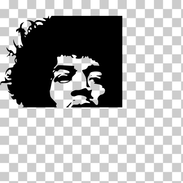 Free: SVG Vector portrait of Jimi Hendrix - nohat.cc