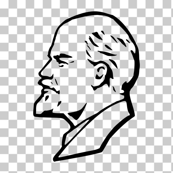 Free: SVG Vector portrait of Lenin - nohat.cc