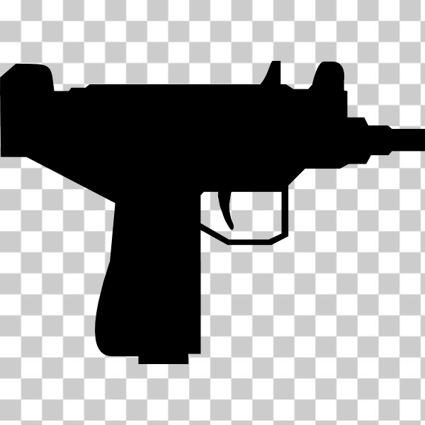 Free: SVG Vector silhouette of Uzi - nohat.cc