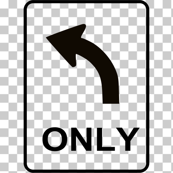 Free: SVG Veer left traffic sign vector image - nohat.cc