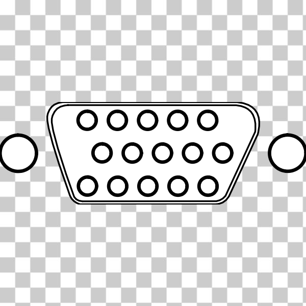Free: SVG VGA connector with 15 Poles vector image - nohat.cc