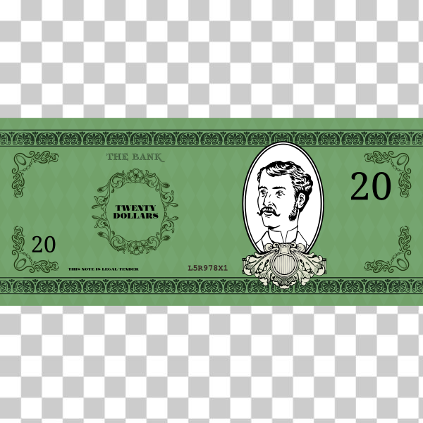 Free: SVG Victorian banknote vector clip art - nohat.cc
