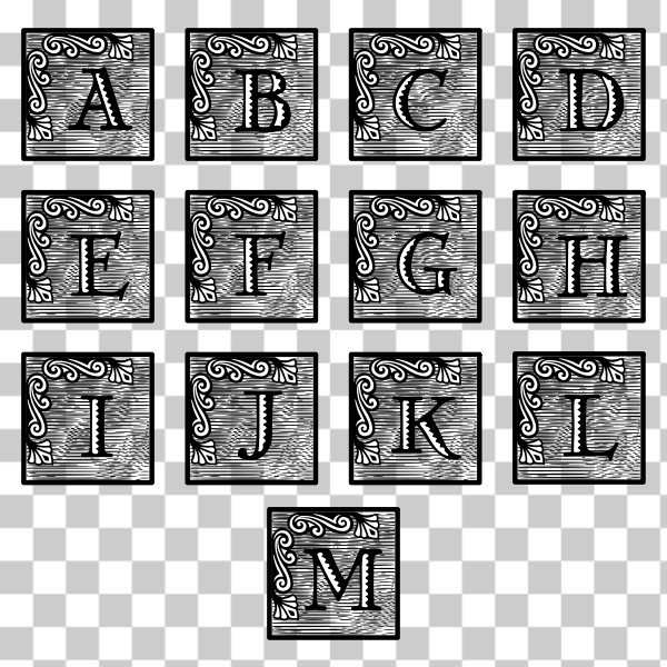 Free: SVG Victorian drop caps vector image - nohat.cc