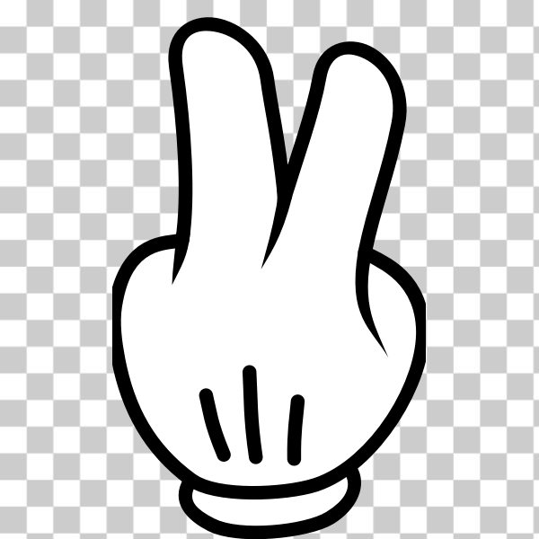 Free: SVG Victory sign with fingers - nohat.cc