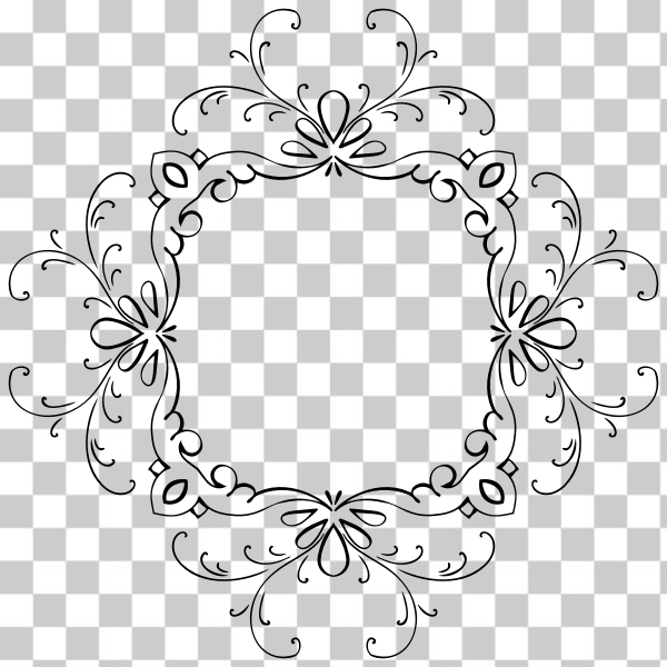 Free: SVG Vintage calligraphic flourish frame vector image - nohat.cc