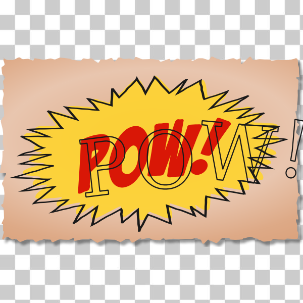 Free: SVG Vintage comic POW sound effect with overlay writing - nohat.cc