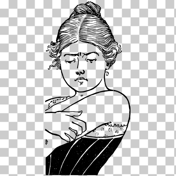 Free: SVG Vintage sad lady - nohat.cc