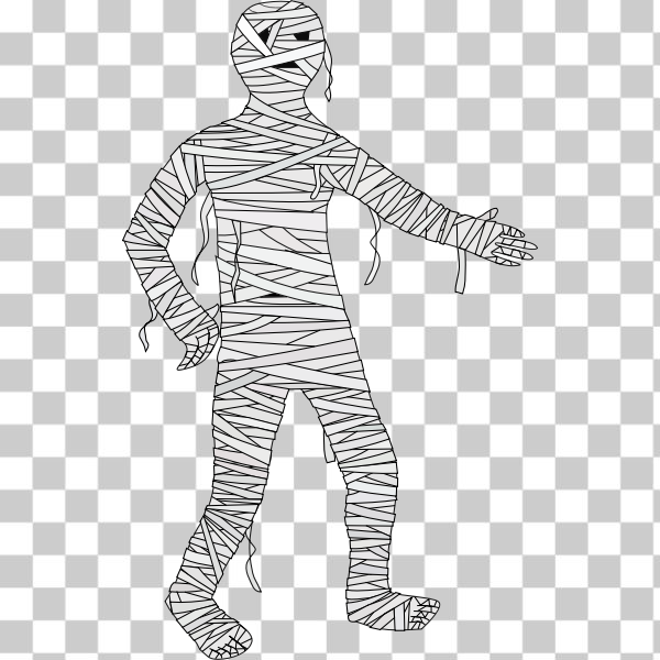 Free: SVG Walking mummy vector image - nohat.cc