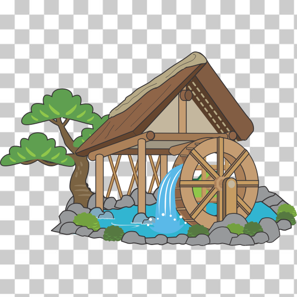Free: SVG Waterwheel image - nohat.cc