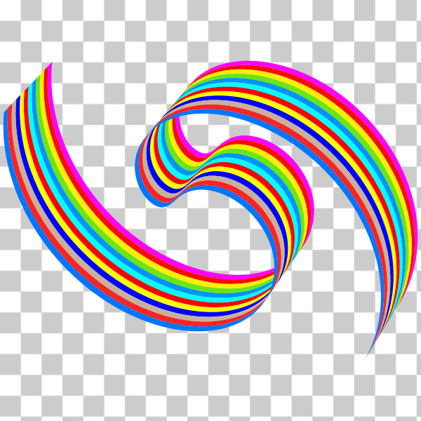 Free: SVG Wavy Rainbow Ribbon - nohat.cc
