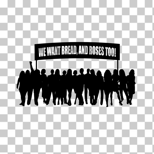 Free: SVG We want bread and roses too logo vector drawing - nohat.cc
